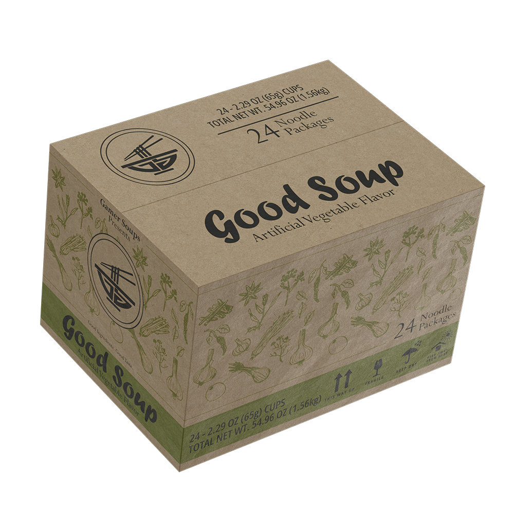Gamer Soups Instant Noodles - GOOD (24 Cup Box) | Gamer Supps