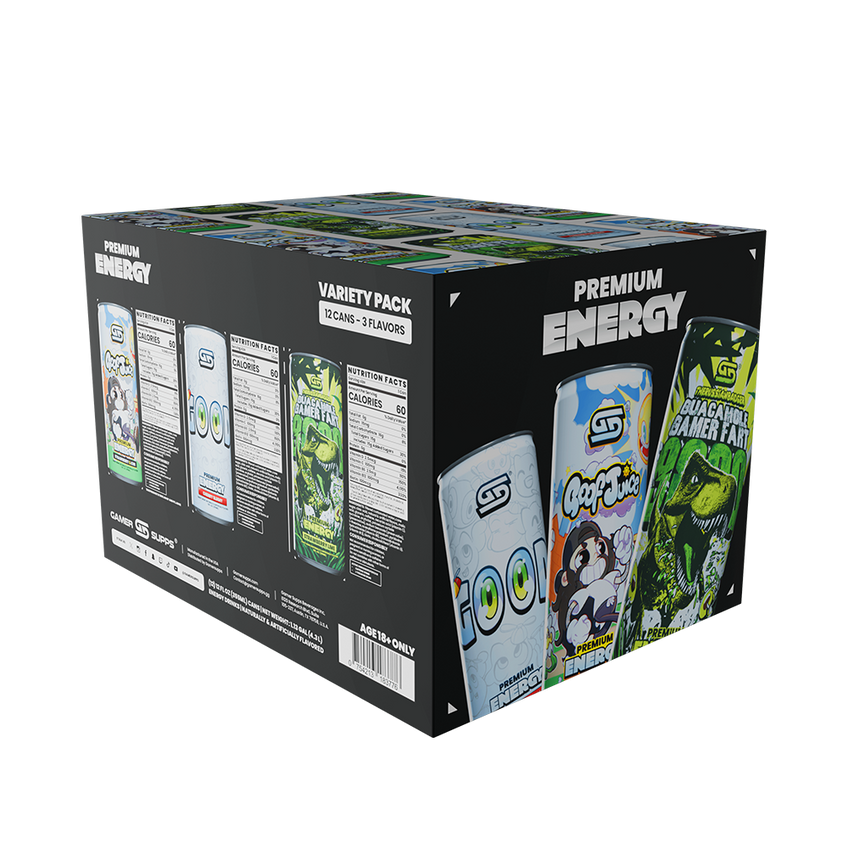 GG® Premium Energy - Variety Pack (12 Cans) - Gamer Supps