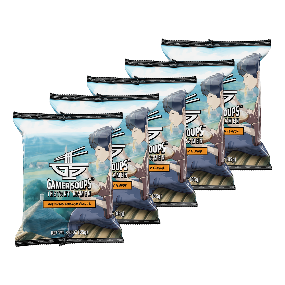 Gamer Soups Instant Noodles - Chicken Bricks (5 Pack) | Gamer Supps