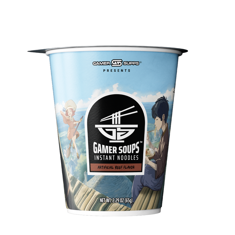Gamer Soups Instant Noodles - Variety Pack (12 Cup Box) - Gamersupps