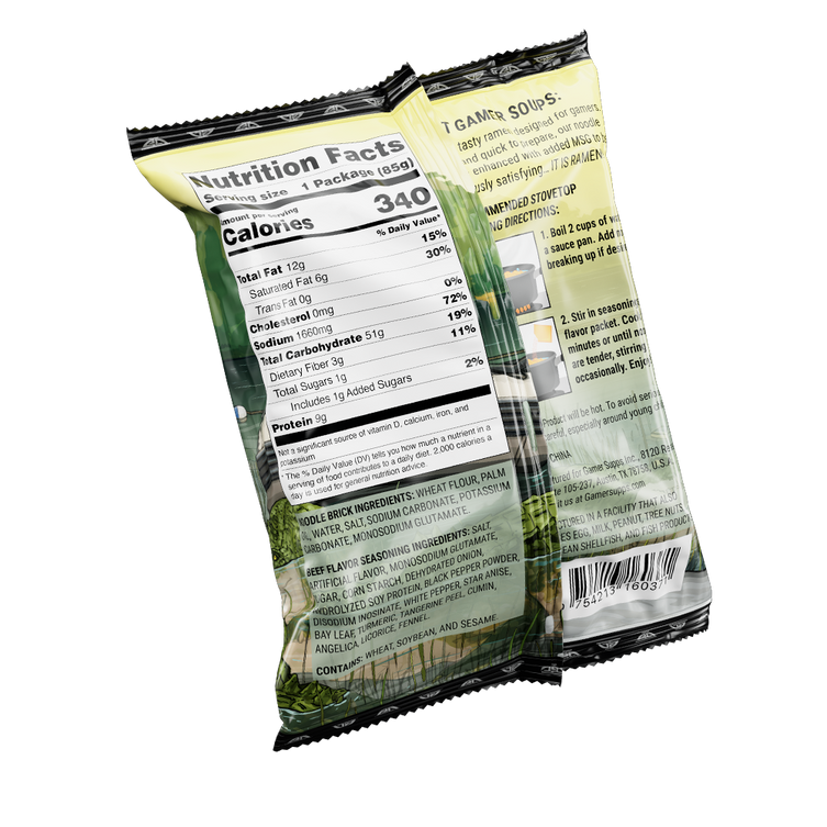 Gamer Soups Instant Noodles- Swamp Assassin Bricks (5 Pack) | Gamer Supps