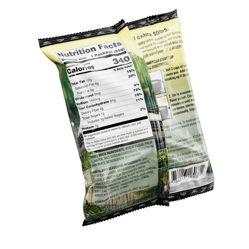 Gamer Soups Instant Noodles- Swamp Assassin Bricks (5 Pack) - Gamersupps