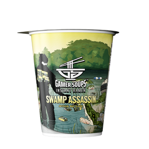 Gamer Soups Instant Noodles - Swamp Assassin (24 Cup Box) - Gamersupps