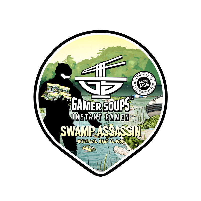 Gamer Soups Instant Noodles - Swamp Assassin (24 Cup Box) - Gamersupps