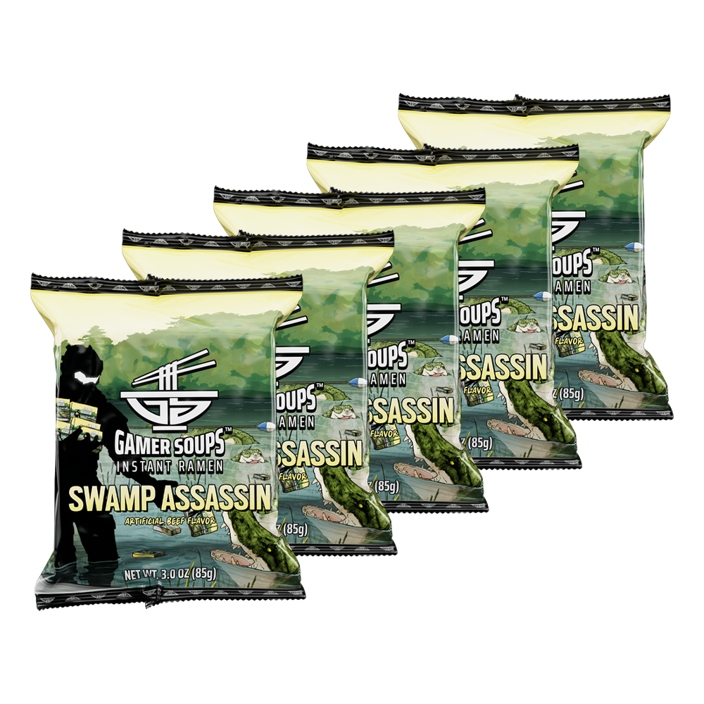 Gamer Soups Instant Noodles- Swamp Assassin Bricks (5 Pack) - Gamersupps