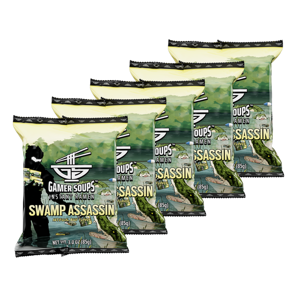 Gamer Soups Instant Noodles- Swamp Assassin Bricks (5 Pack) - Gamersupps