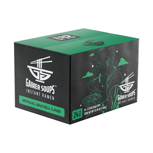 Gamer Soups Instant Noodles - Vegetable (24 Cup Box) - Gamersupps
